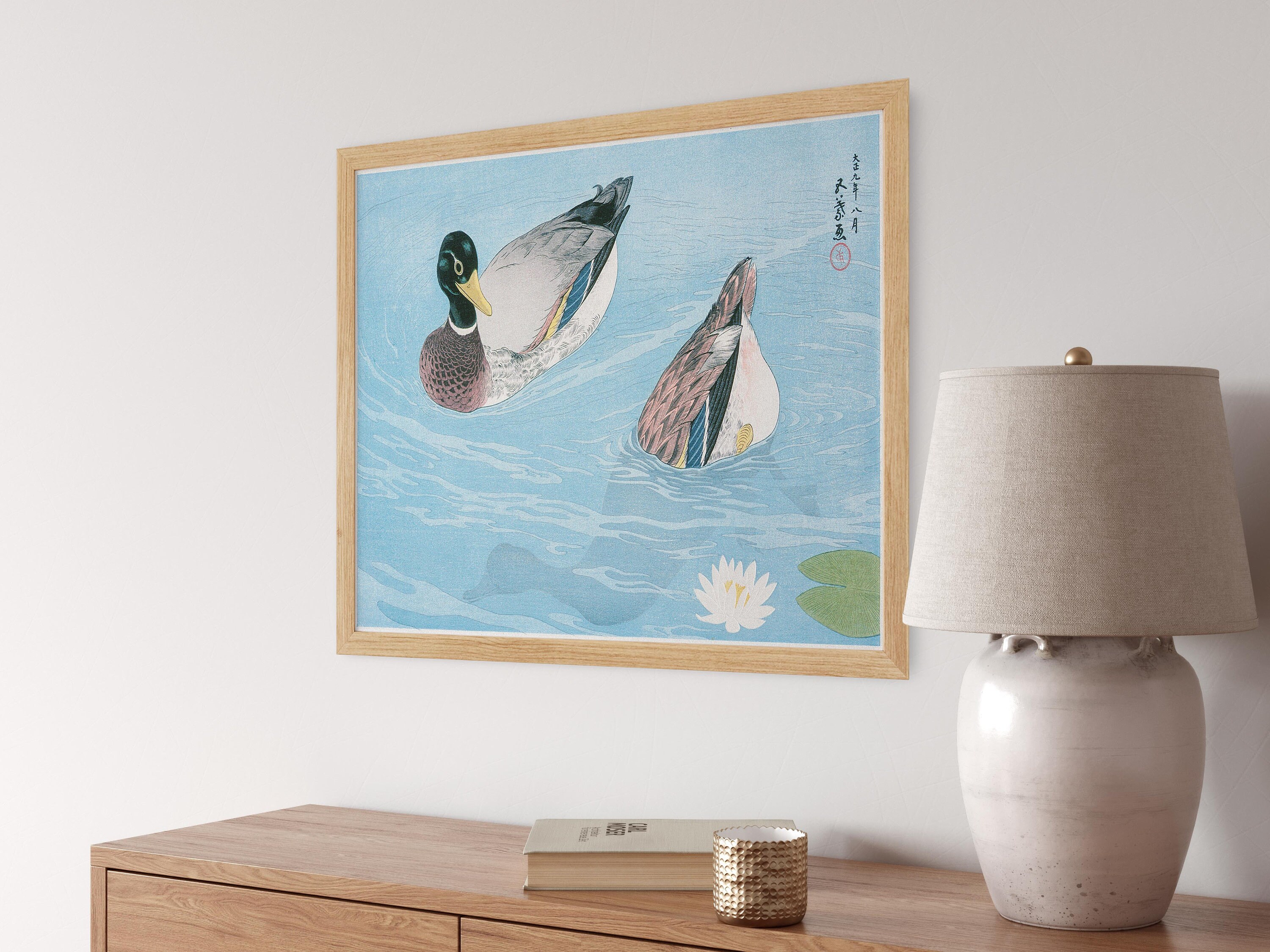 Duck Art Print Duck Poster Farmhouse Decor Lake House | Etsy