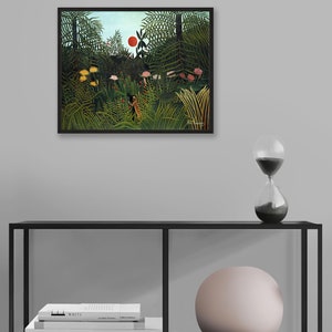 Henri Rousseau Print | Virgin Forest With Sunset 1910, Henri Rousseau ...