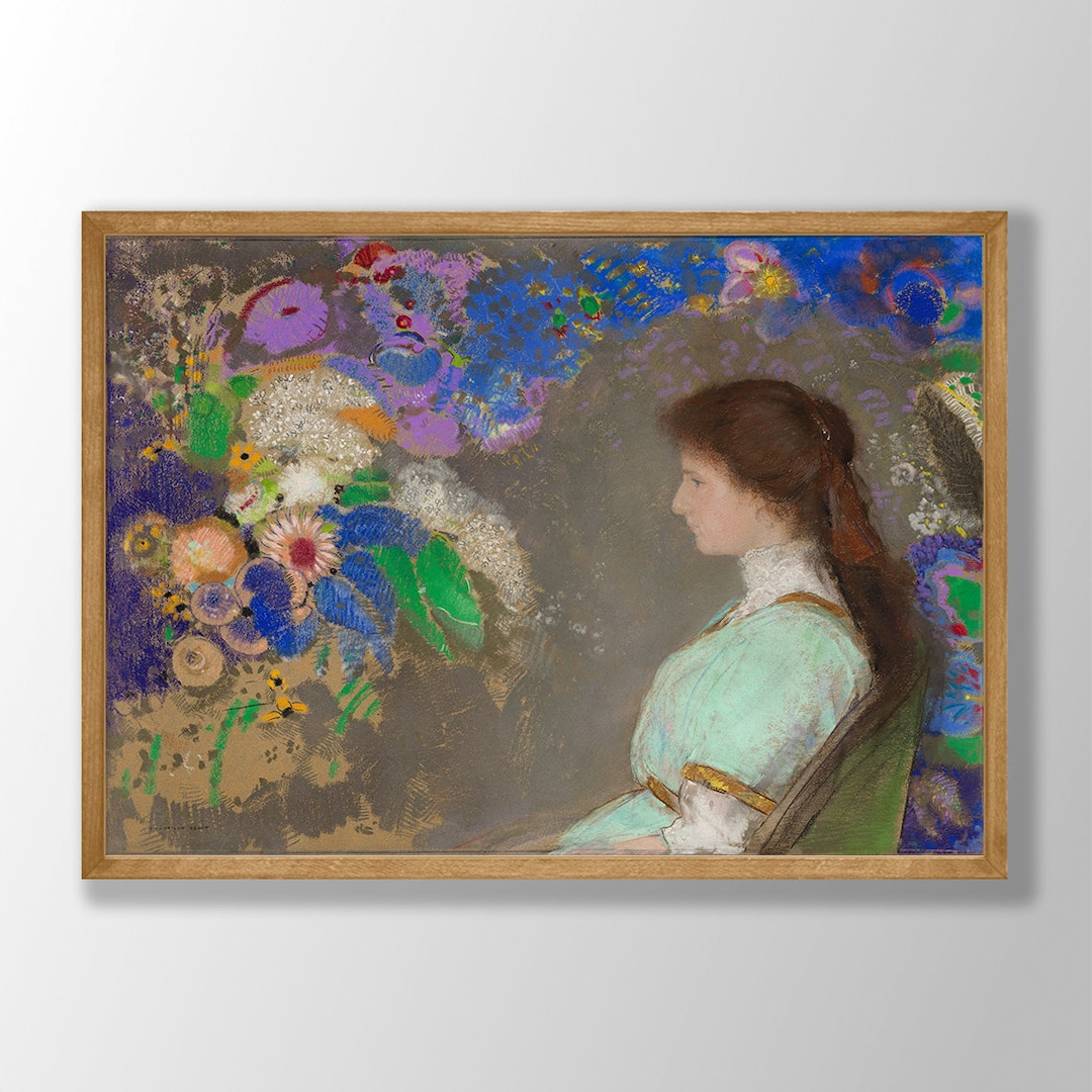 Odilon Redon Art Print - Woman Portrait, Odilon Redon Poster, Woman ...