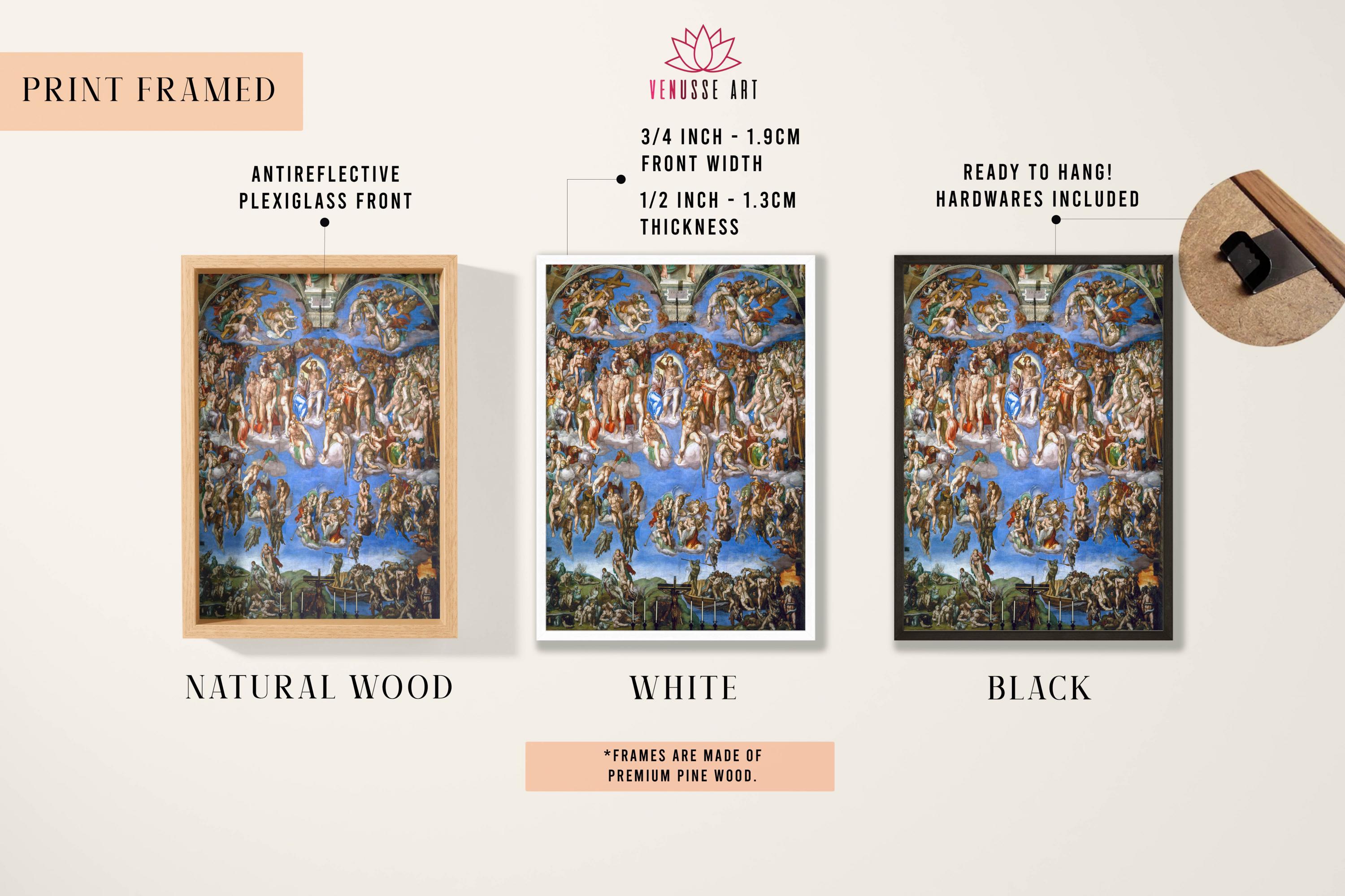 Michelangelo's Last Judgement Art Print: Restored Renaissance Painting ...