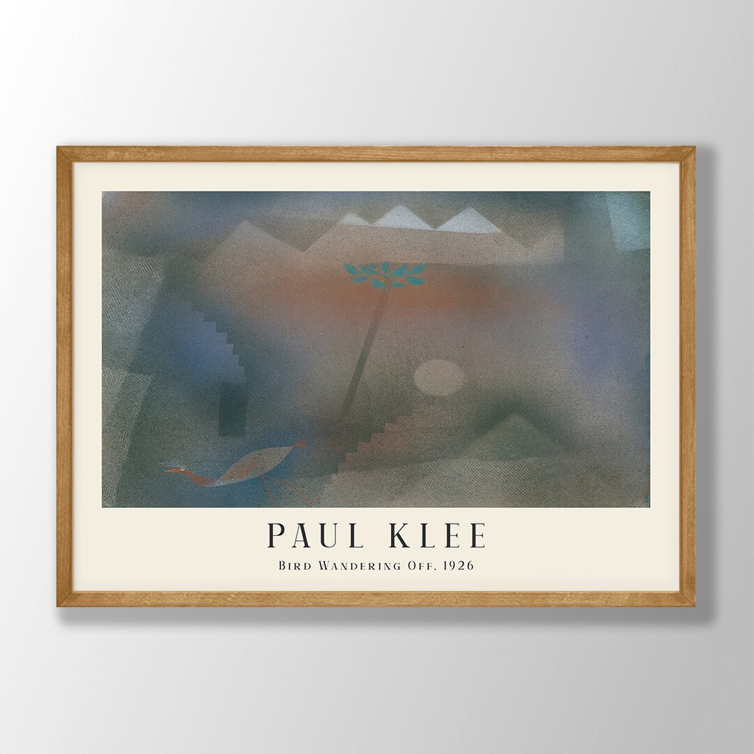 Paul Klee Art Print - Bird Wandering Off, Abstract Wall Art, Paul Klee ...