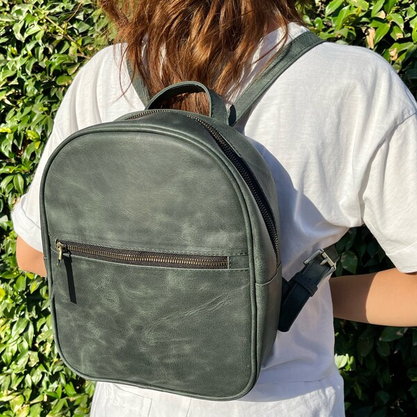 Green Backpack - Etsy