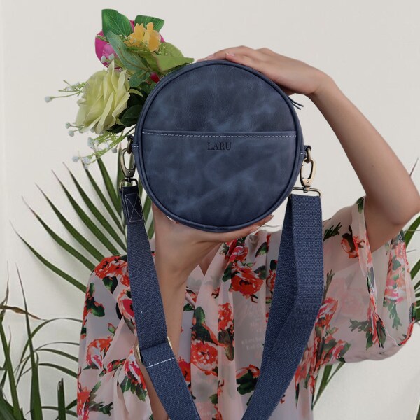 Round Leather Purse - Etsy
