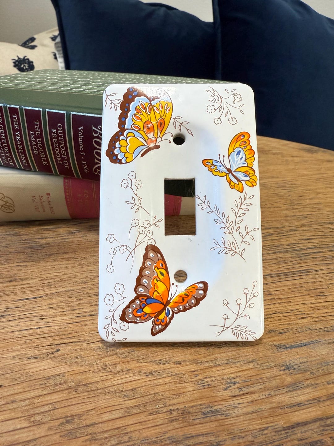 Vintage RETRO Butterfly Light Switch Cover, 1970s Vibes, Butterfly ...