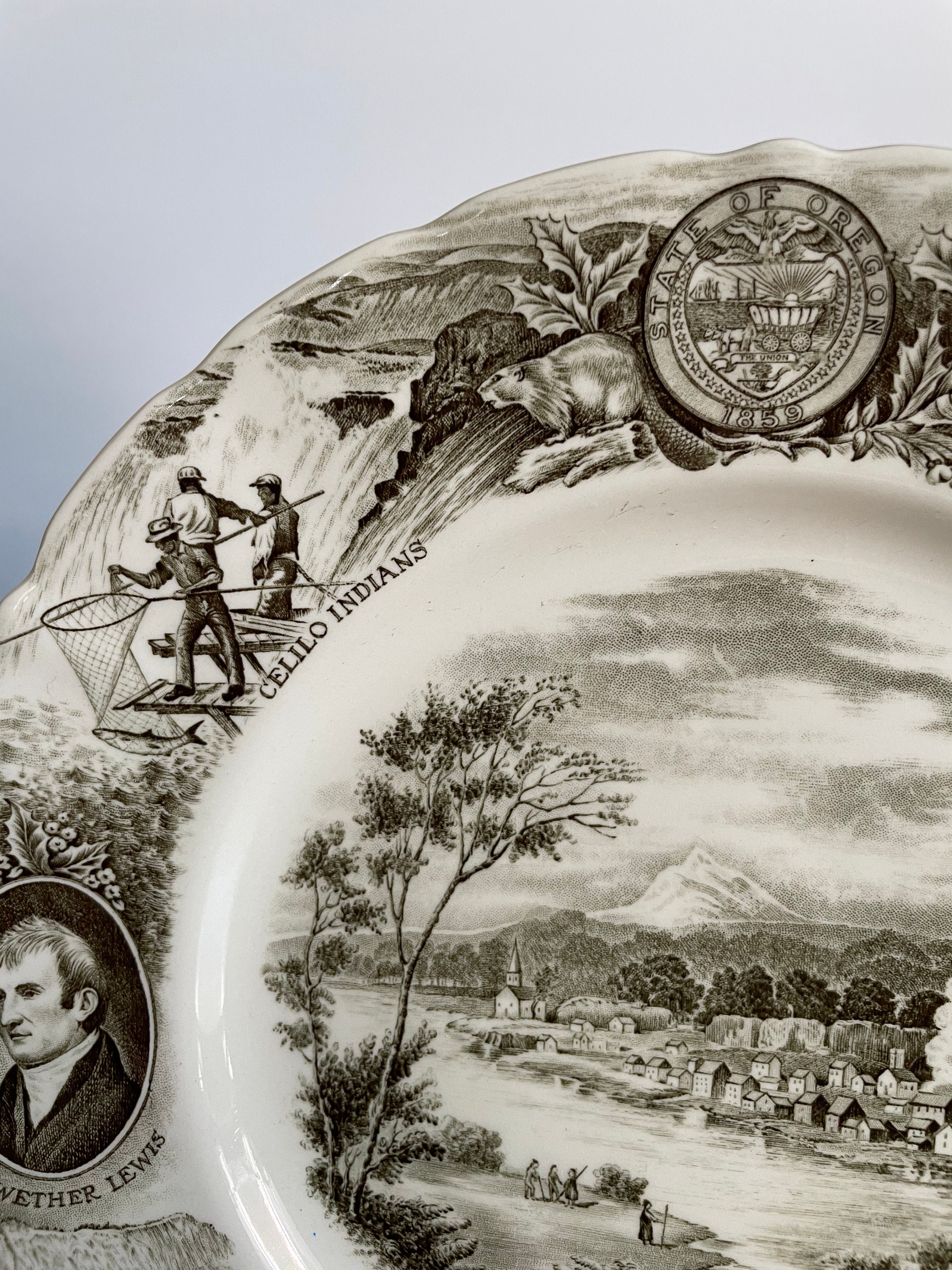 The Oregon Plate Johnson Bros England Meier & Frank Co Oregon State ...