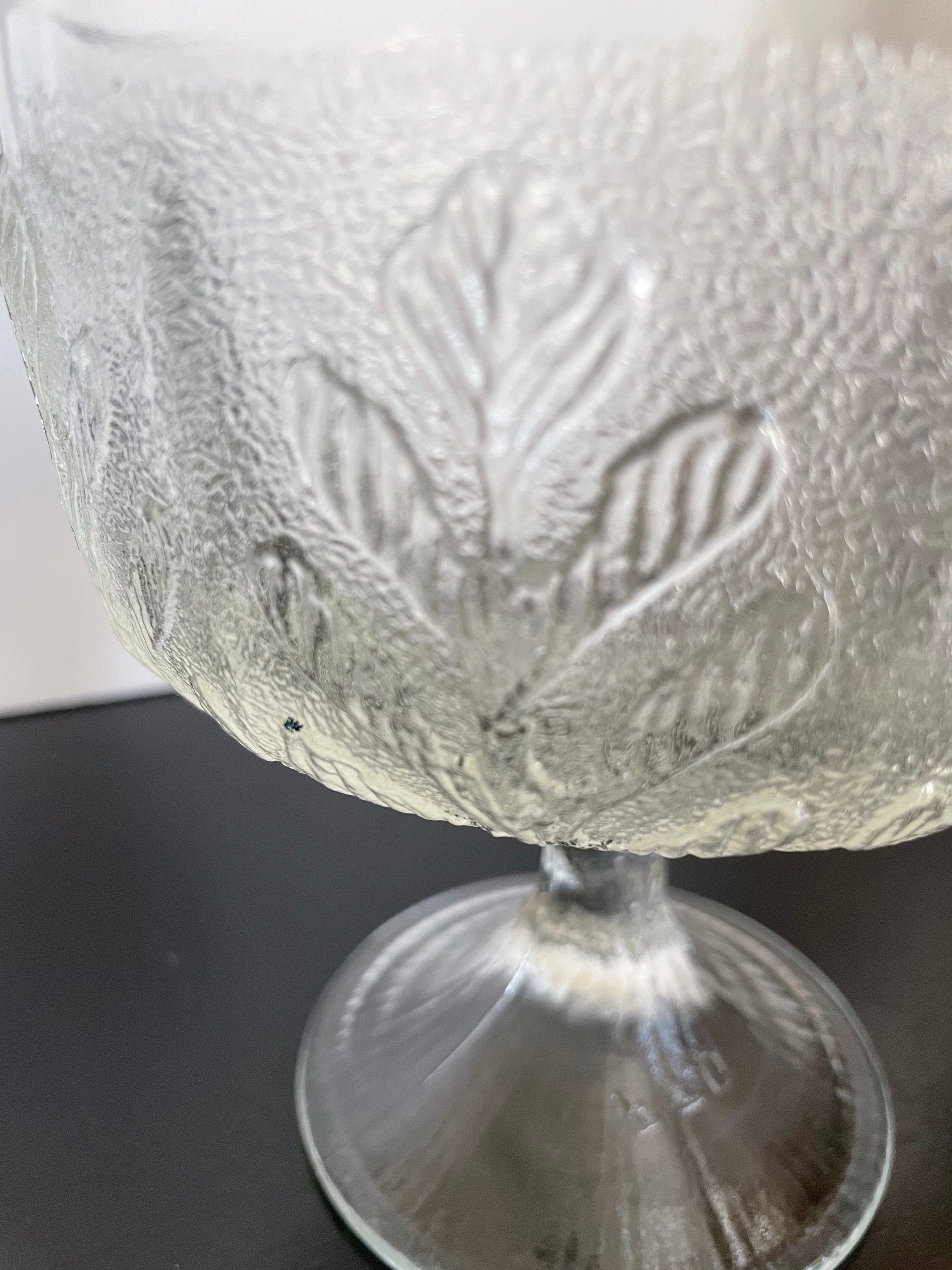 Vintage Clear FTD 1978 Oak Leaf Pattern Wide Goblet Candy/nut Dish ...