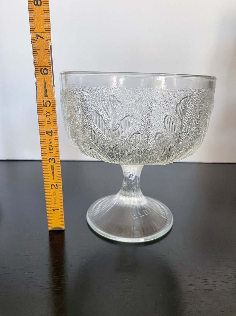 Vintage Clear FTD 1978 Oak Leaf Pattern Wide Goblet Candy/nut Dish ...