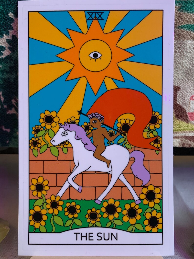 THE SUN Tarot Card Sticker - Etsy