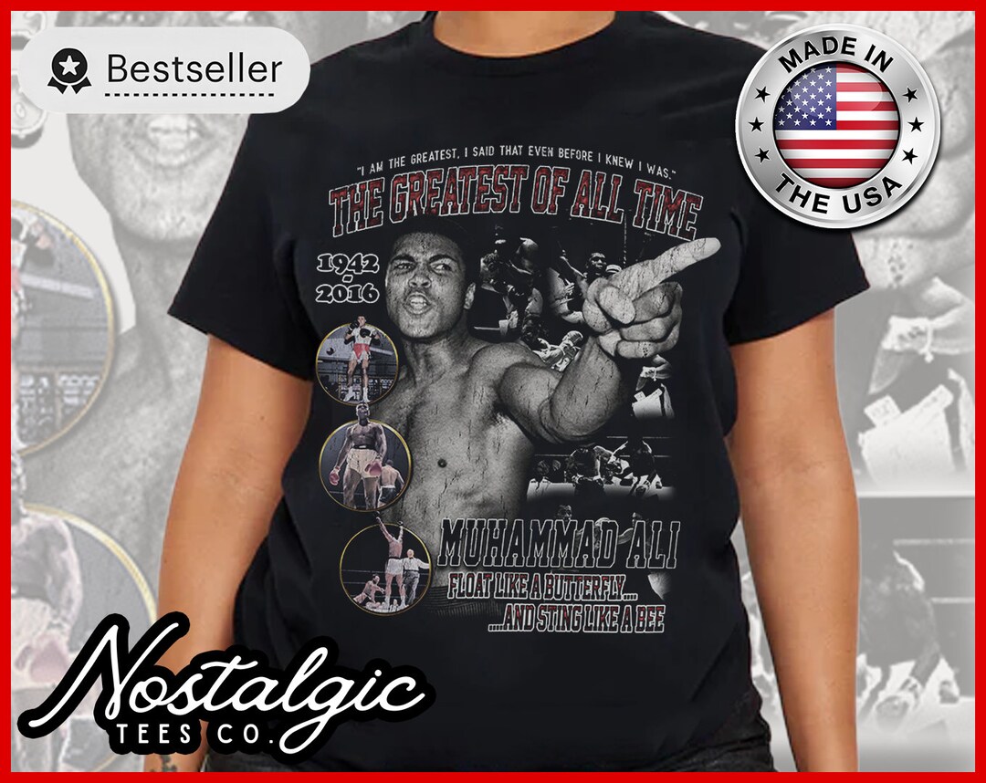Vintage Muhammad Ali T-shirt Boxing Champion Tee Sports Lover Gift Men ...