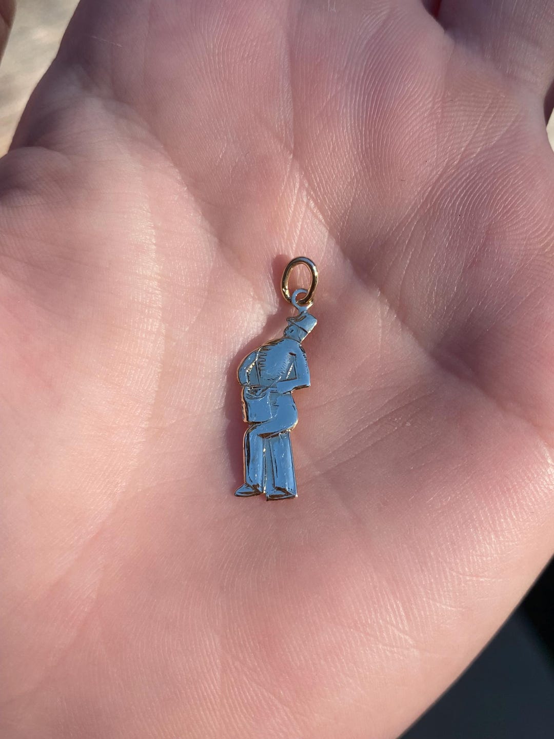Vintage Solid 14k Yellow Gold Marching Band Drummer Charm - Fine Estate ...