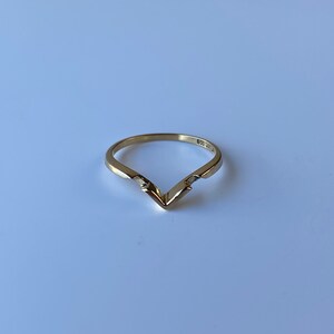 Vintage Solid 14k Yellow Gold Chevron Ring Band Size 6.25 Fine Estate ...
