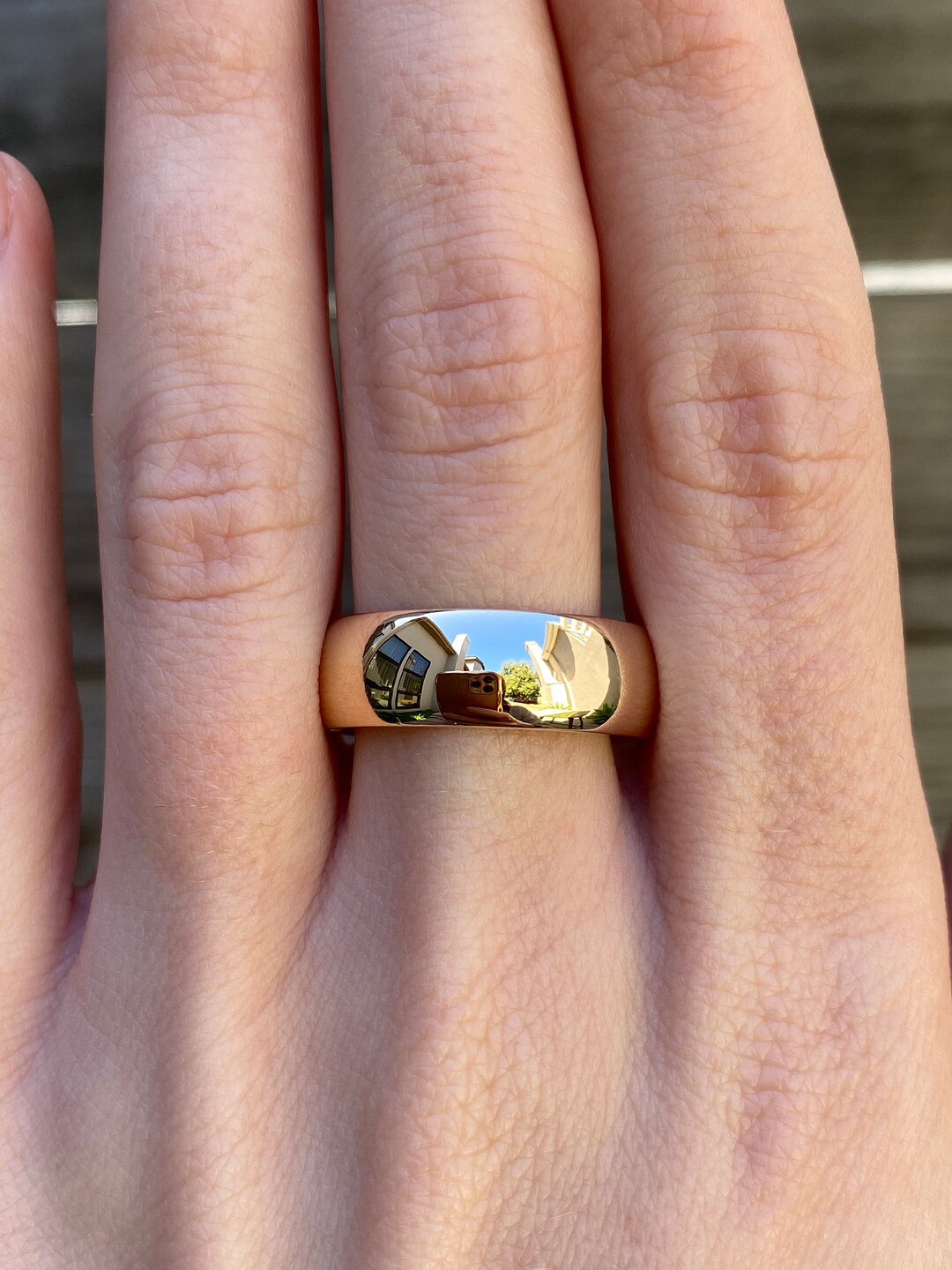 Vintage Solid 10k Yellow Gold Large Ring Band Size 11.5 Fine Estate ...