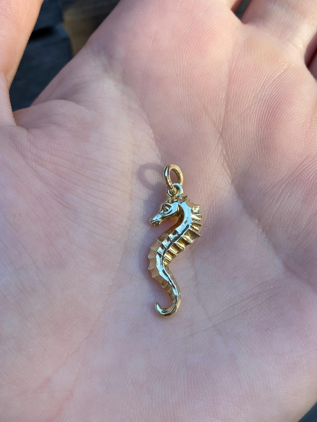 Vintage 14k Yellow Gold Seahorse Charm Real Genuine Gold Fine Estate ...