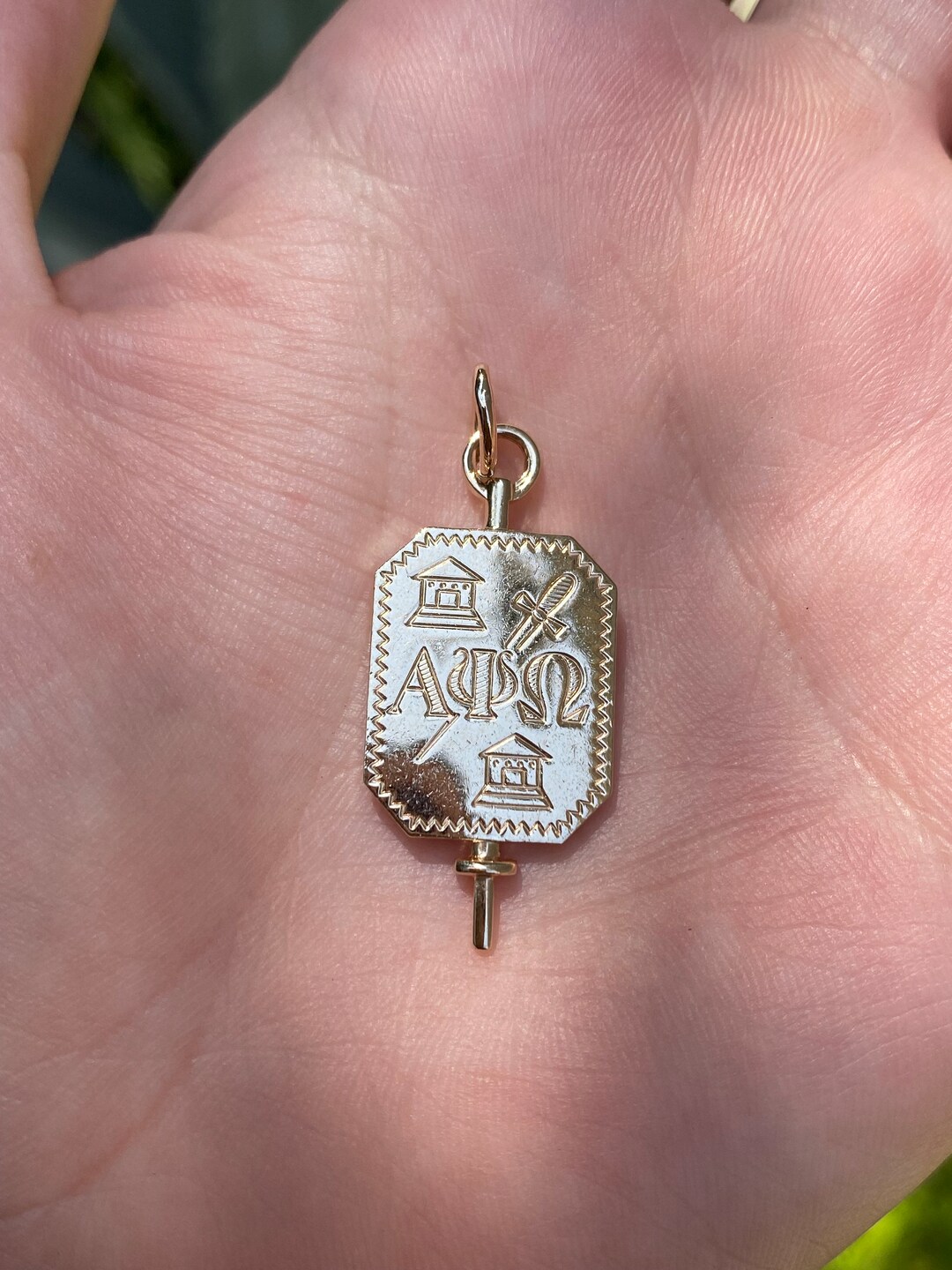 Vintage Solid 10k Yellow Gold Fraternity Key Charm Real Genuine Gold ...