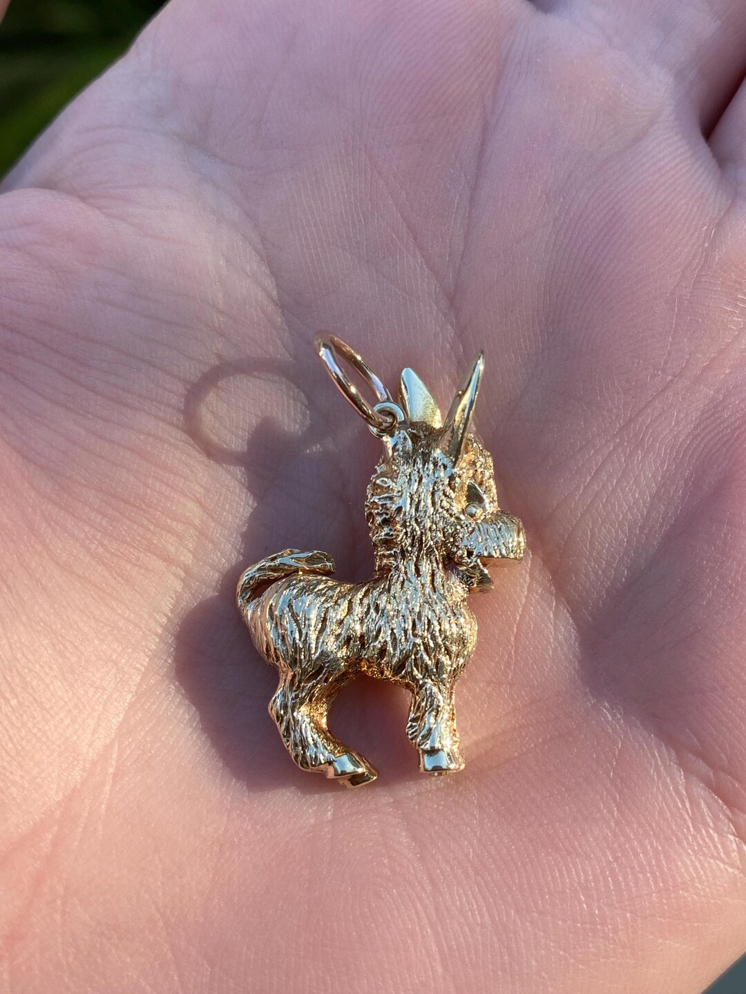 Vintage Solid 14k Yellow Gold Donkey Burro Charm - Real Genuine Gold ...