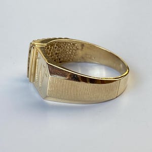 Vintage Solid 14k Yellow Gold Diamond Initial 'W' Signet Ring - Size 9. ...
