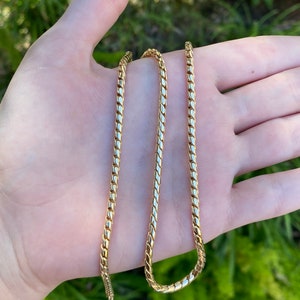 22 Gram Vintage Solid 9k Yellow Gold Chain Necklace 17.5 - Etsy