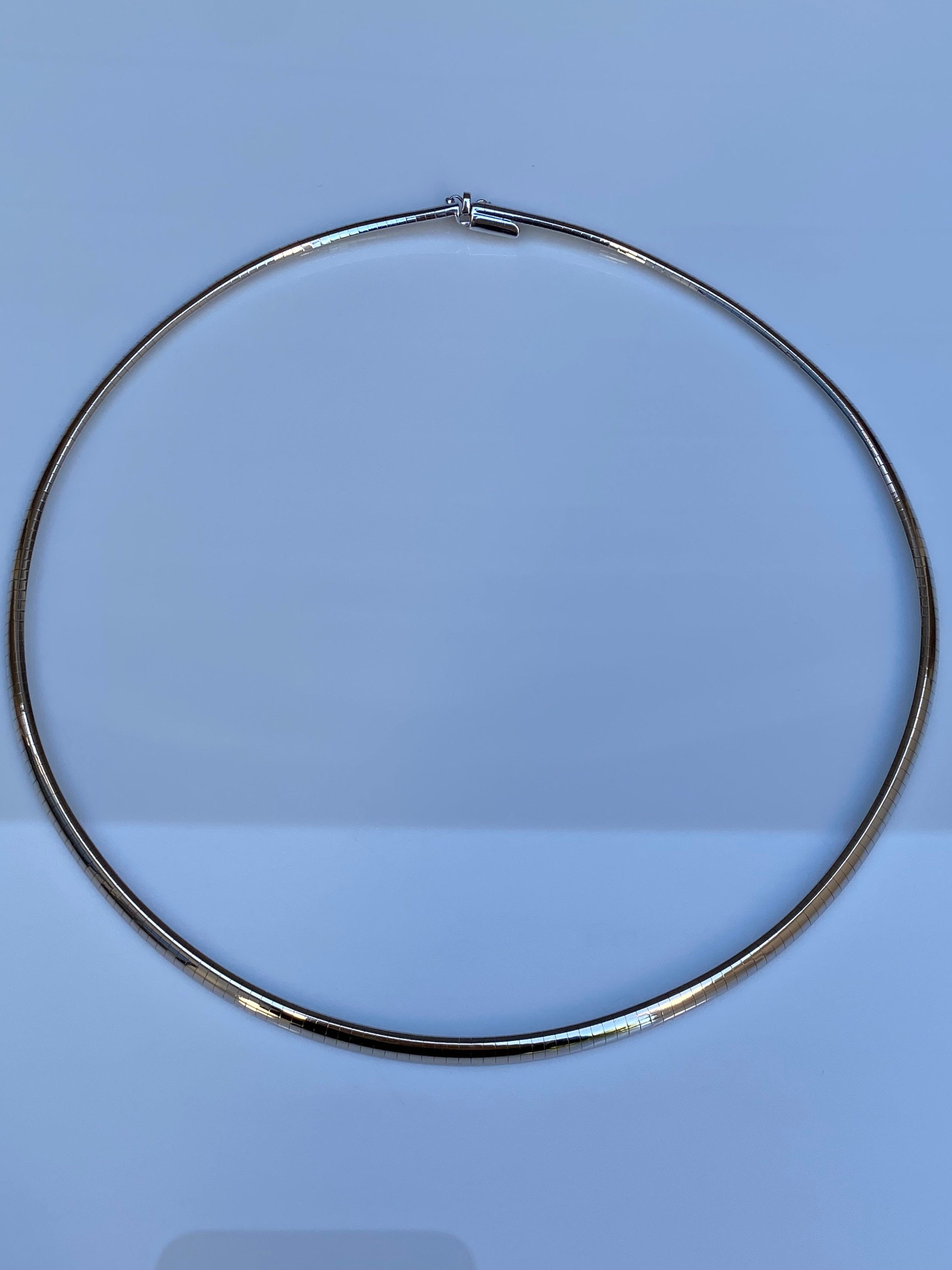 14k White Gold Omega Chain Necklace 16 Inches Quality Fine - Etsy