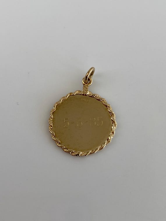 Solid 14k Yellow Gold 1985 Name Kristin Charm - Fine … - Gem