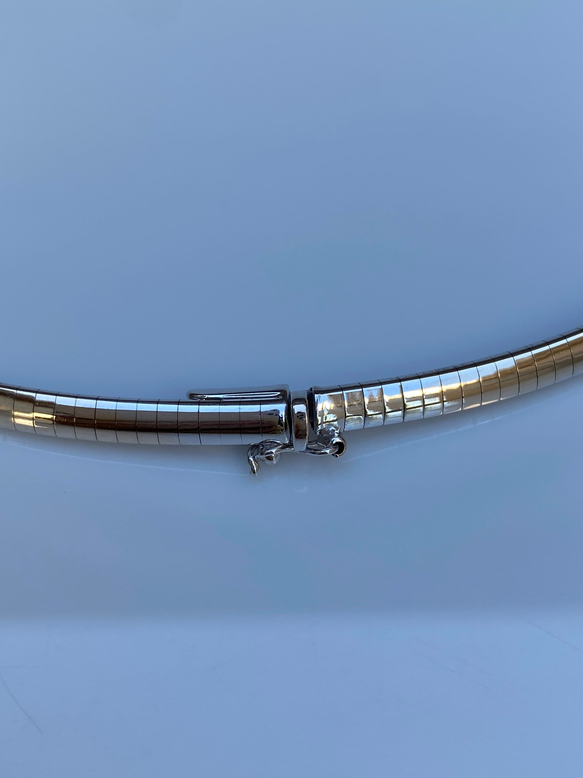 14k White Gold Omega Chain Necklace 16 Inches Quality Fine - Etsy