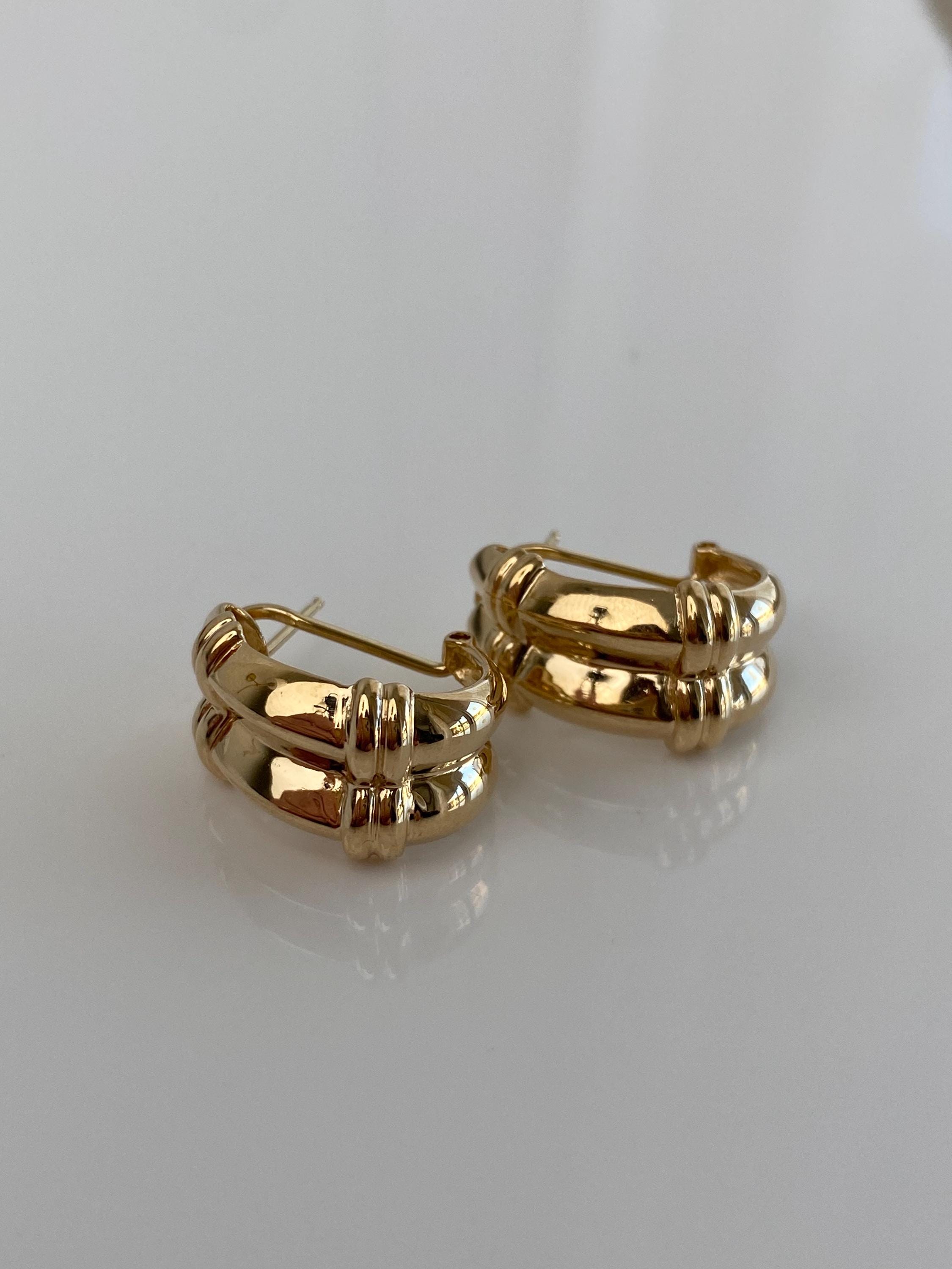 Vintage Solid 14k Yellow Gold Drop Earrings - Fine Estate Jewelry ...