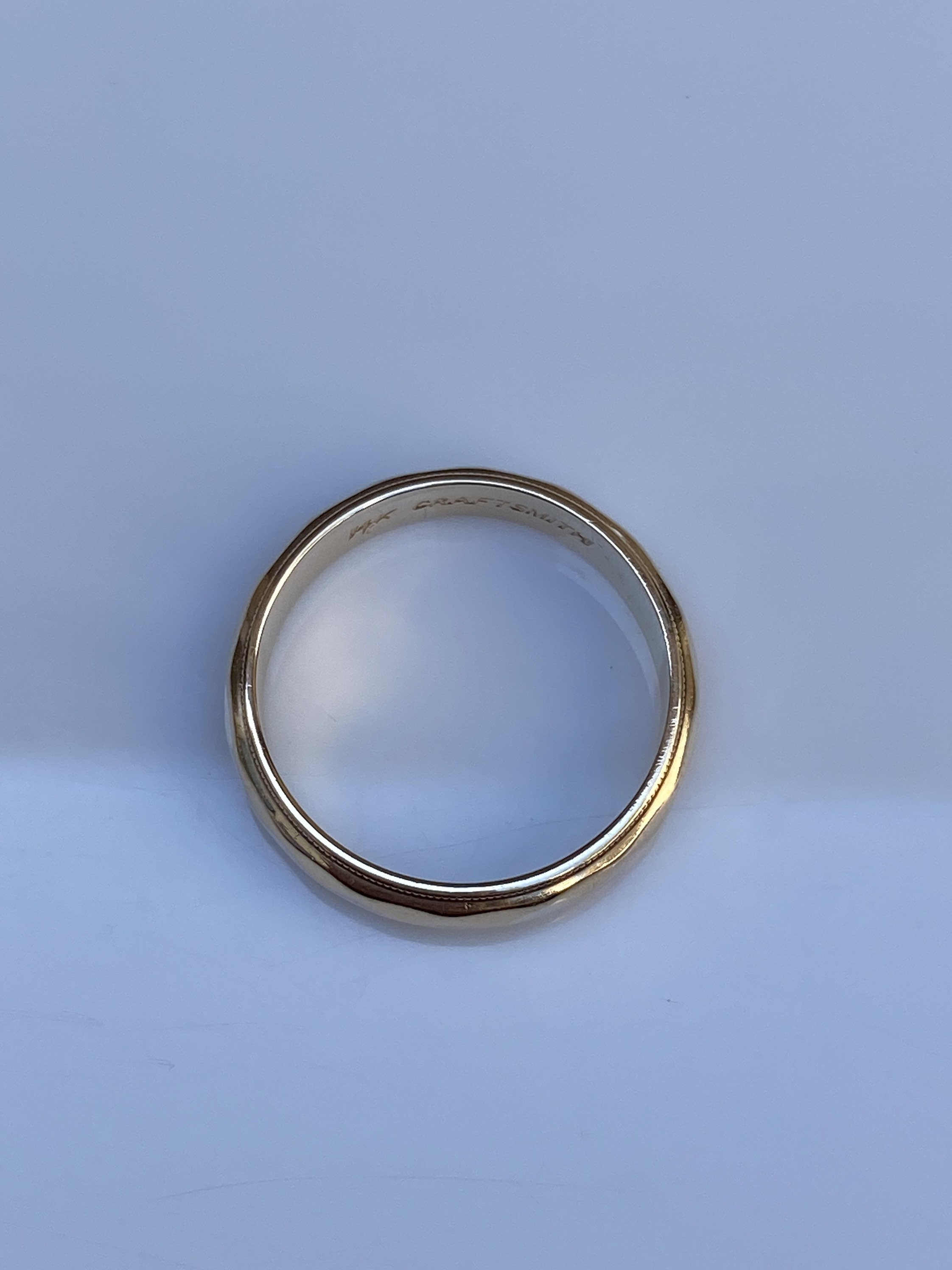Craftsmith Vintage Solid 14k Yellow Gold Ring Band Size 7 - Etsy