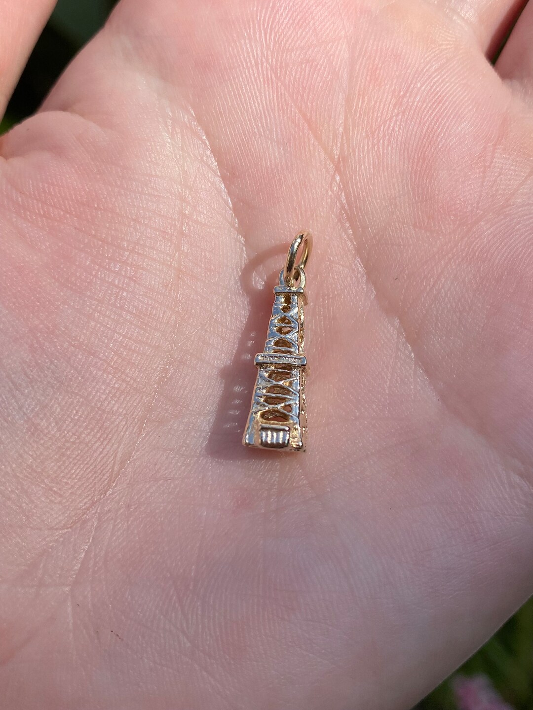 Vintage Solid 14k Yellow Gold Oil Rig Charm Quality Fine Estate Jewelry ...