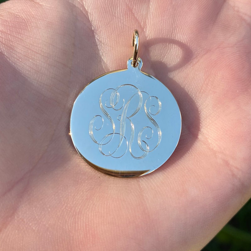Gold Medallion Charm - Etsy