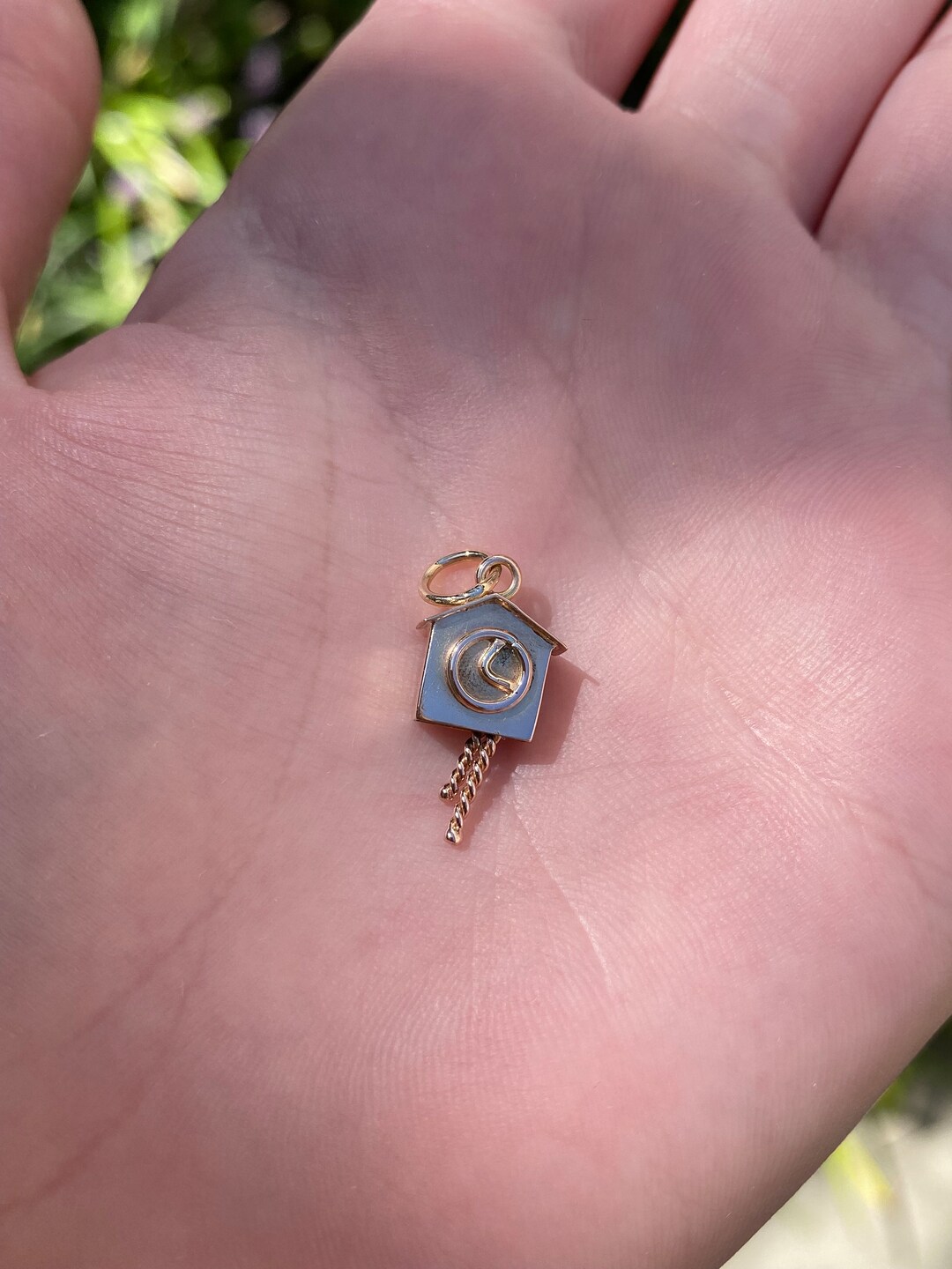 Vintage Solid 18k Yellow Gold Clock Charm Fine Estate - Etsy