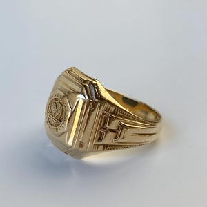 Vintage Solid 10k Yellow Gold 1950 Class Ring - Size 6.25 - Etsy