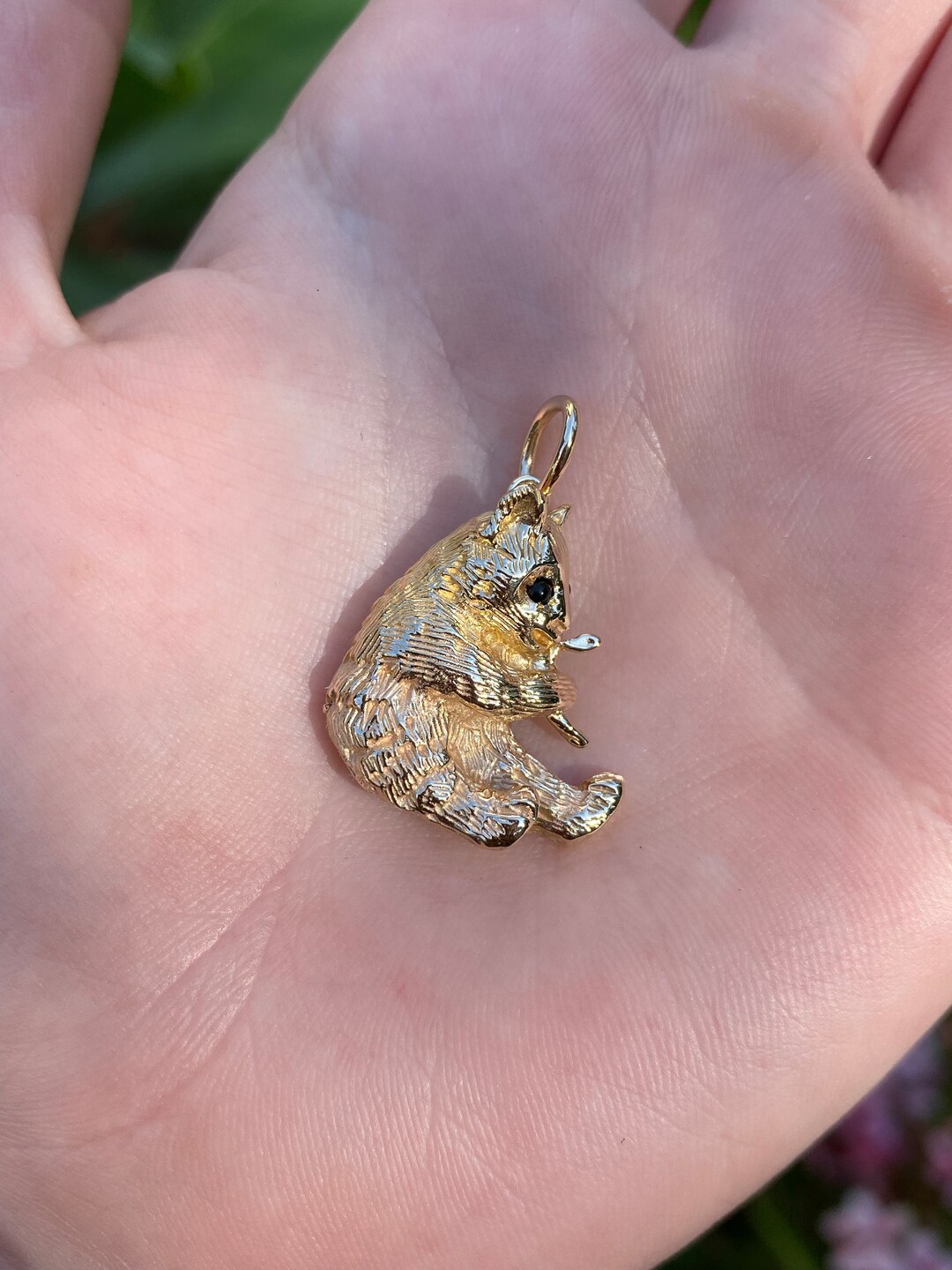 Vintage Solid 14k Yellow Gold Panda Charm Quality Fine Estate Jewelry ...