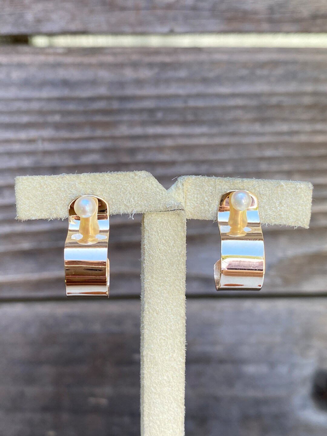 Vintage Solid 14k Yellow Gold Earring Jackets - Quality Fine Estate Jewelry - Real Genuine Gold ...