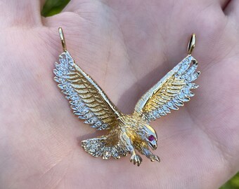 Eagle Diamond Pendant - Etsy