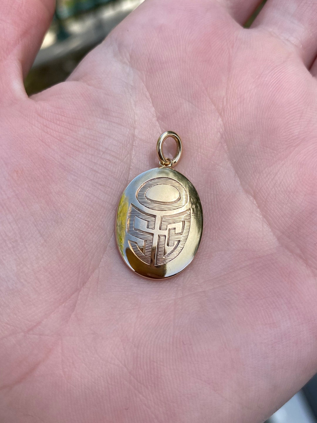 Vintage Solid 14k Yellow Gold Cufflink Conversion Charm - Quality ...