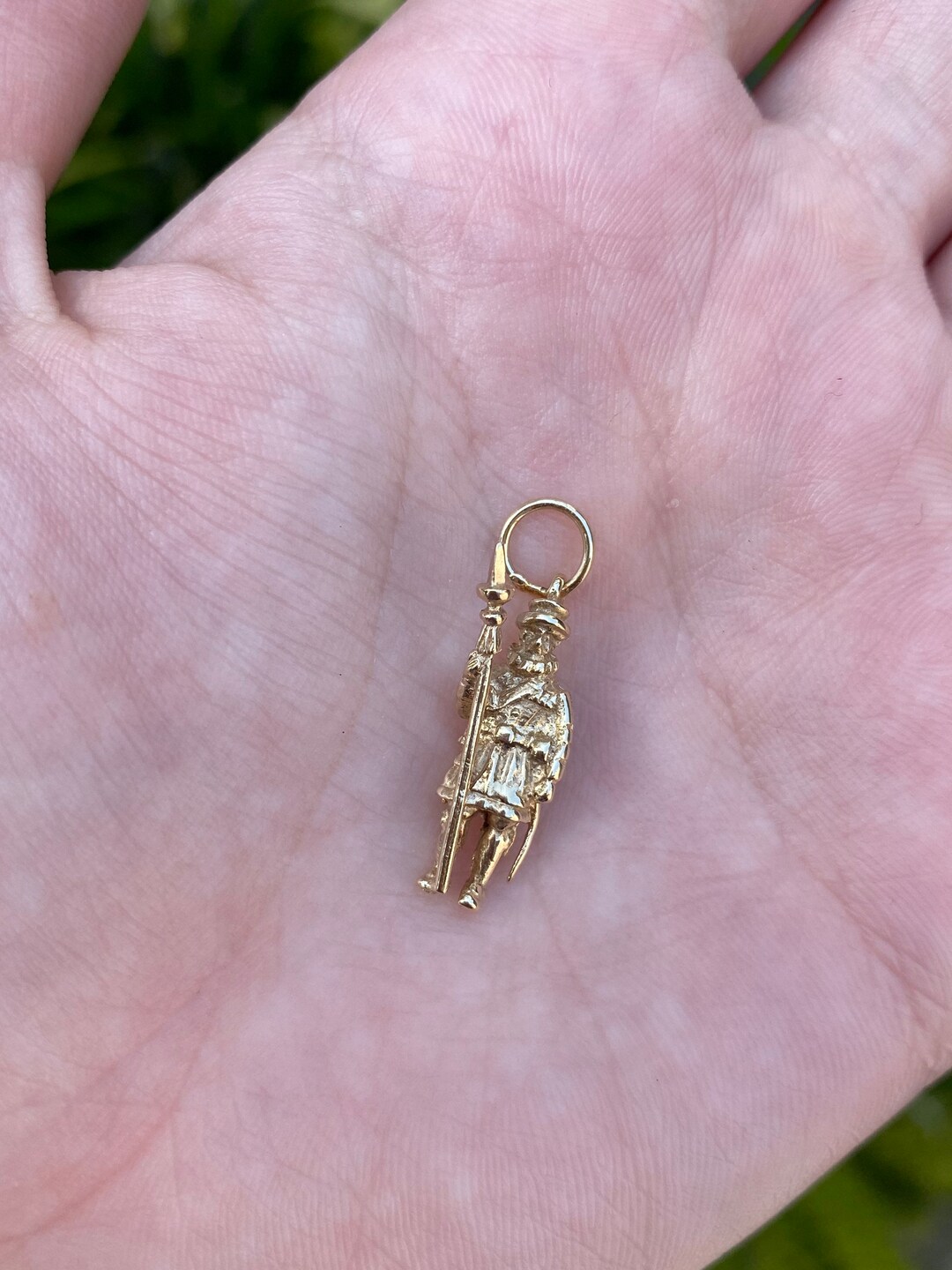 Vintage 9k Yellow Gold Victorian Royal Guard Charm Pendant for Necklace ...