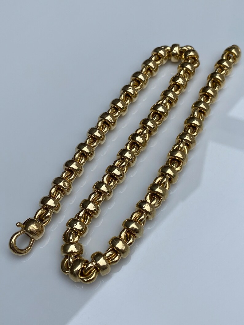 Vintage 18k Yellow Gold Chimento Chain Necklace 17.75 Inches - Etsy