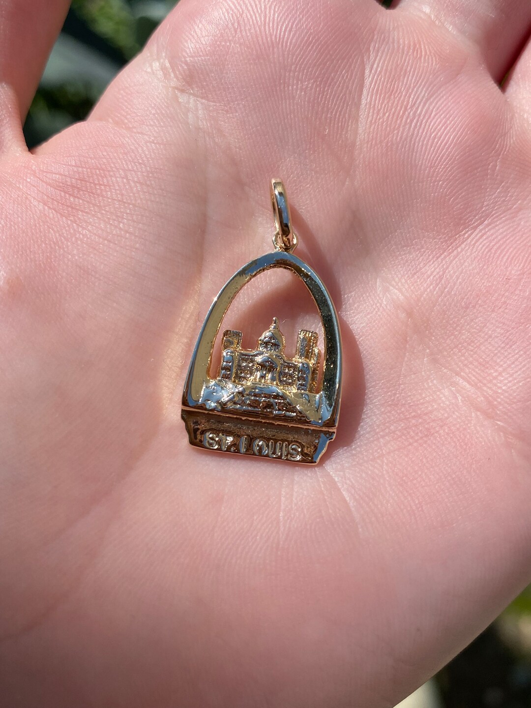 Vintage Solid 14k Yellow Gold St. Louis Charm - Pendant for Necklace ...