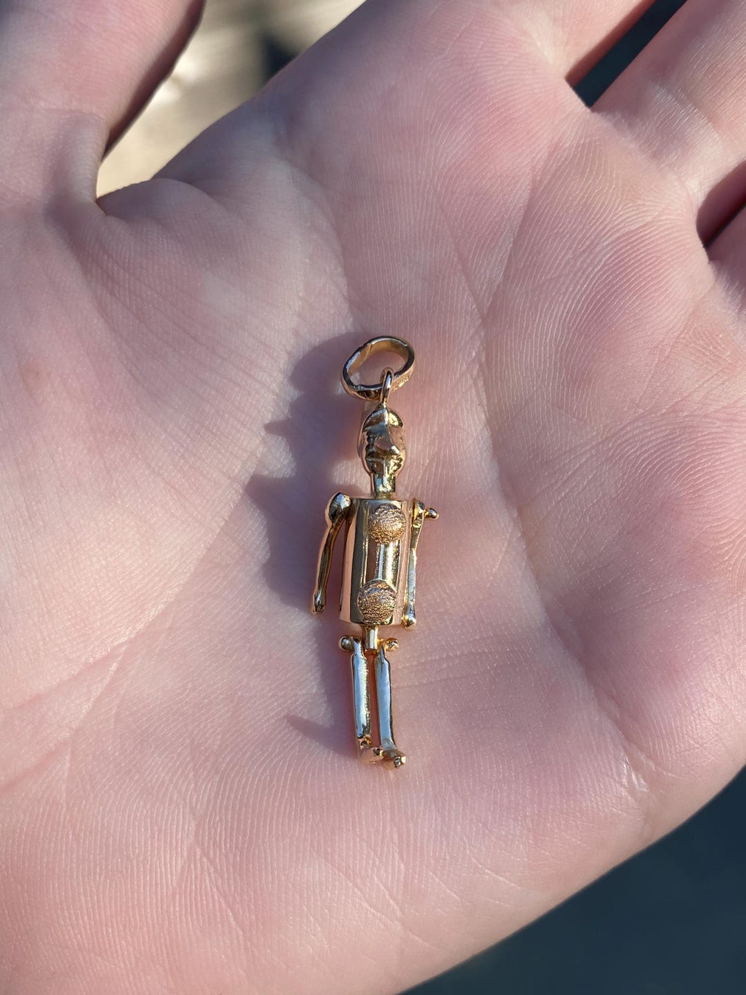 Vintage Solid 18k Yellow Gold Articulated Toy Clown Charm Real Genuine ...