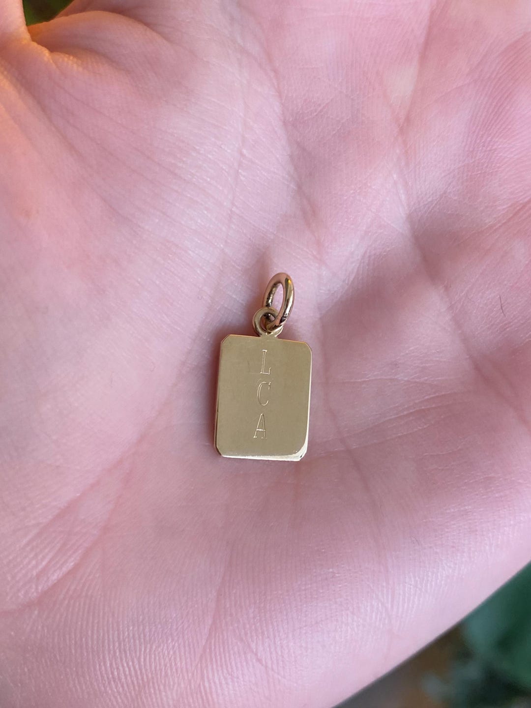 Vintage Solid 12k Yellow Gold Initial LCA Charm - Etsy