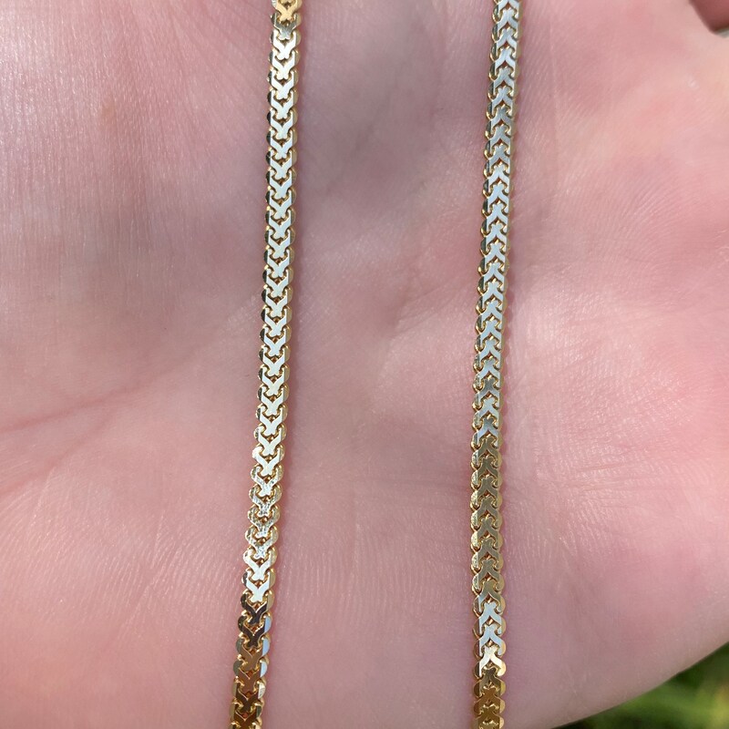 Flat Gold Necklace - Etsy