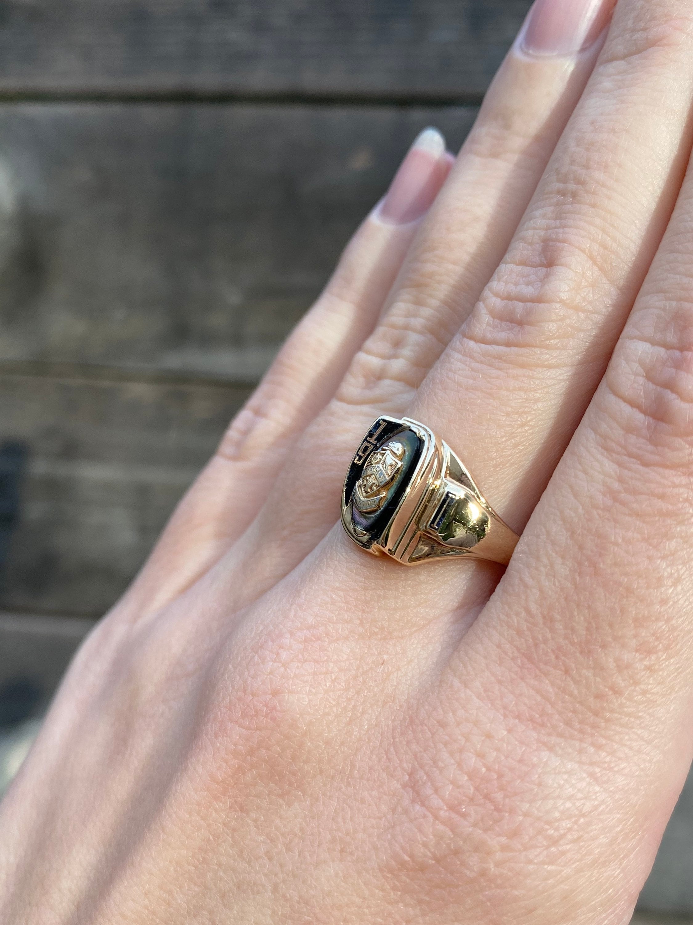 Mother Of Pearl Class Ring