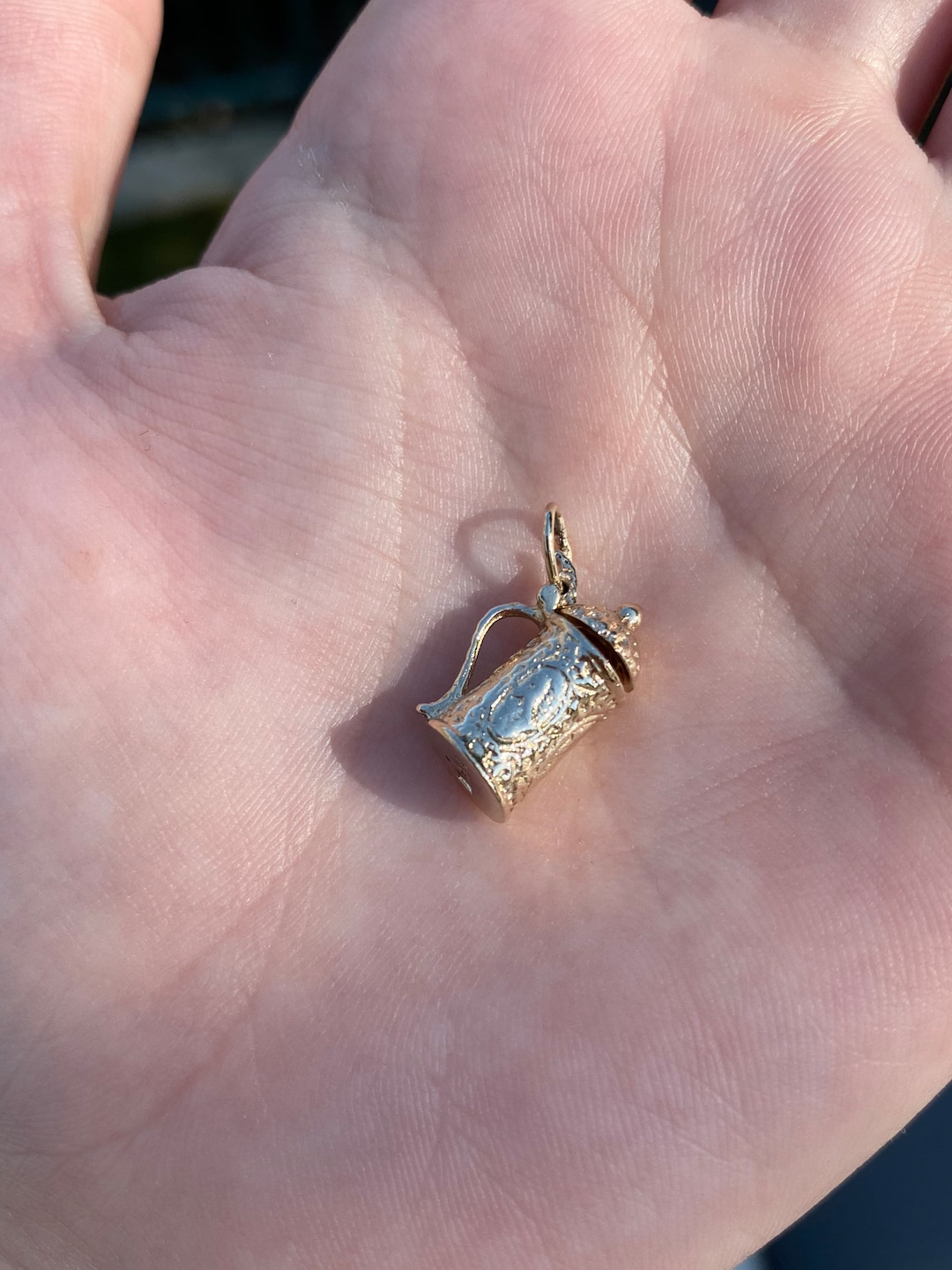 Vintage Solid 14k Yellow Gold Beer Stein Charm Quality Fine Estate ...