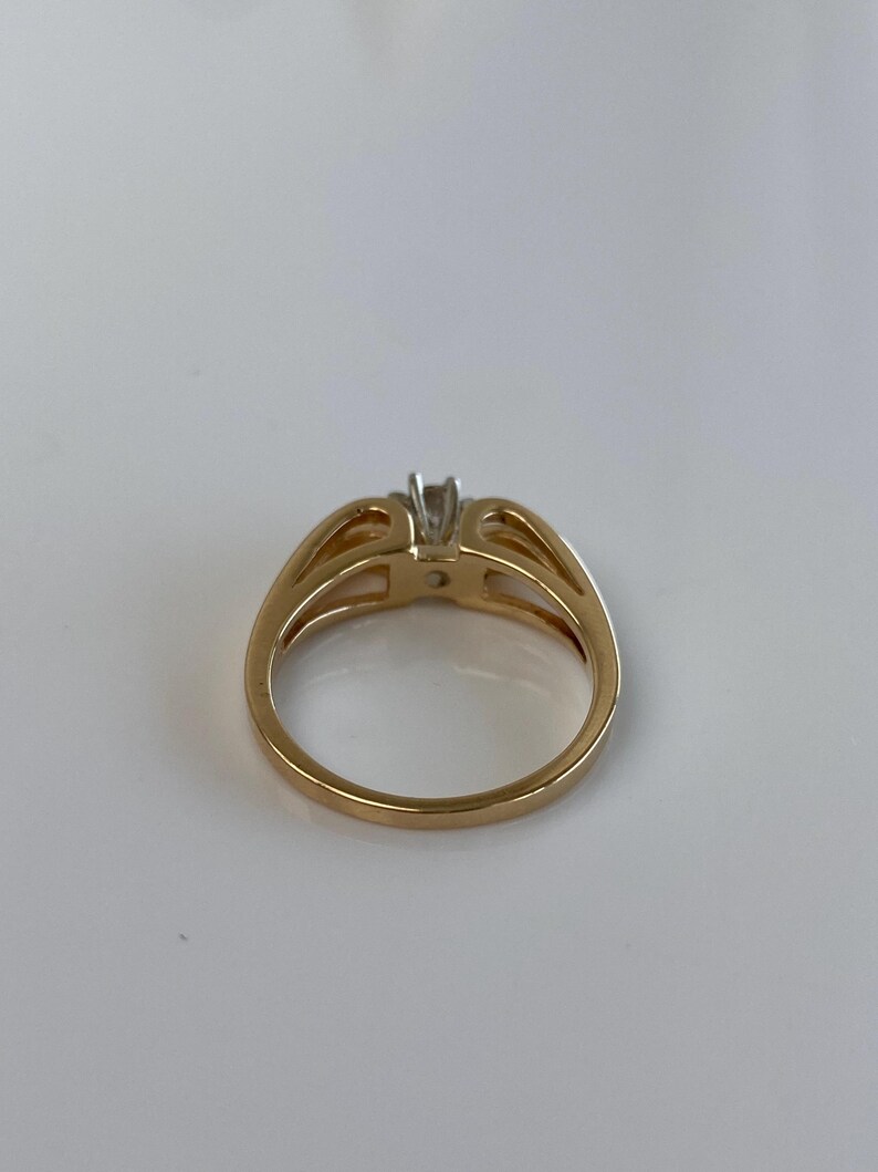 Vintage Solid 14k Yellow Gold Diamond Ring - Size 6.25 - Etsy