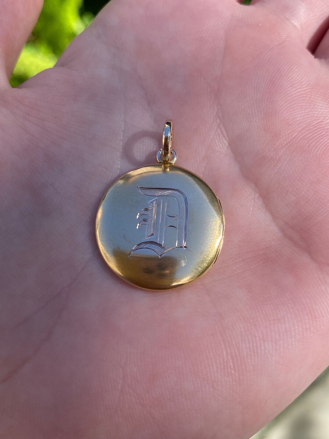Vintage 10k Yellow Gold Initial "d" Locket Charm - Fine Estate Jewelry ...