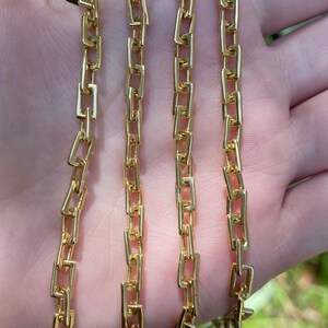 40 Gram Vintage 18k Yellow Gold Rectangle Link Chain 23 - Etsy