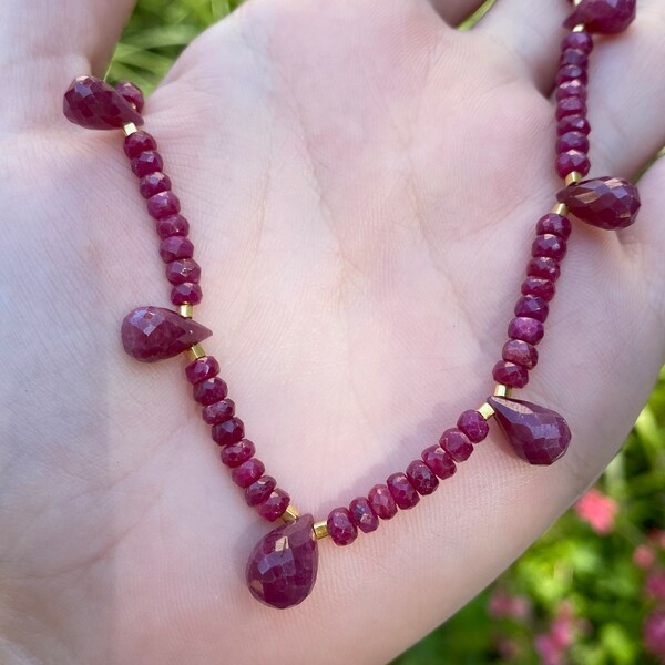Real Ruby Necklace - Etsy