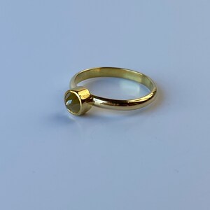 Vintage Solid 18k Yellow Gold Raw Yellow Diamond Ring Size 7 Quality ...
