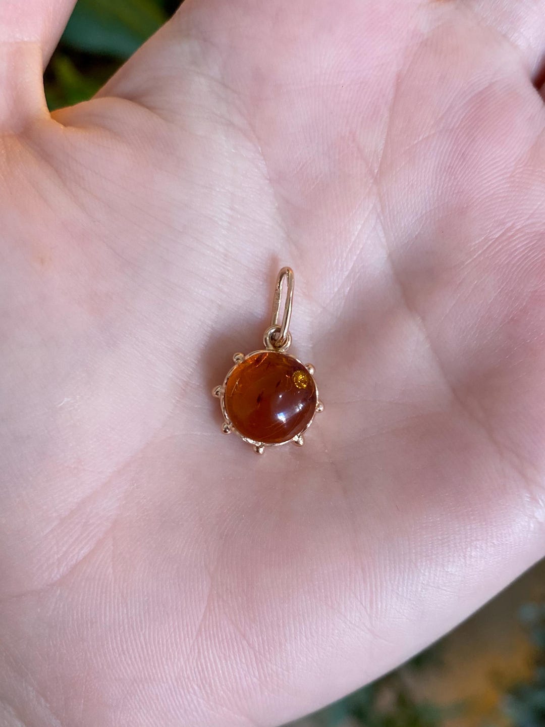 Vintage Solid 14k Yellow Gold Tree Sap Charm - Etsy