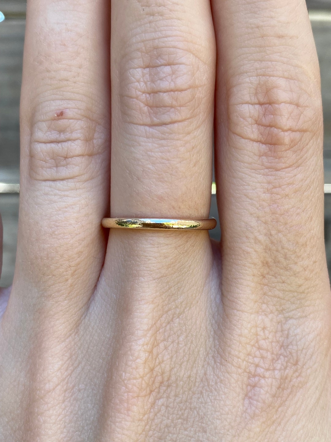 Vintage Solid 14k Yellow Gold Wavy Ring Band Size 6.25 Real Genuine ...