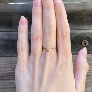 Vintage Solid 14k Yellow Gold Chevron Ring Band Size 6.25 Fine Estate ...